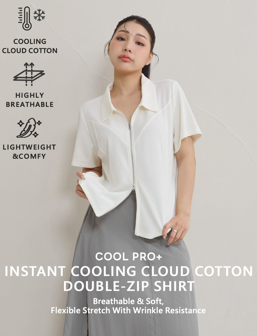 Instant Cool Cloud Cotton Double Zip Plus Size Shirt – Poly Lulu Global